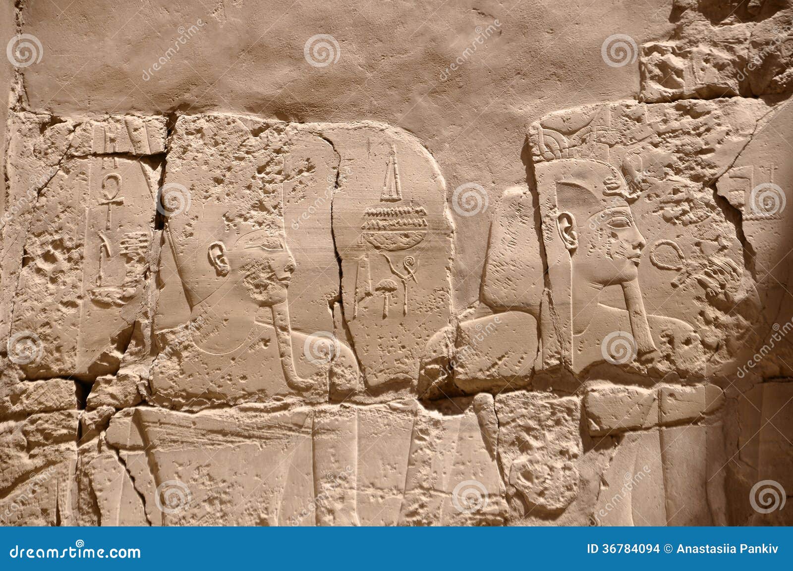 Egypt Pharaoh Murals on the Pyramid Stock Photo - Image of background ...