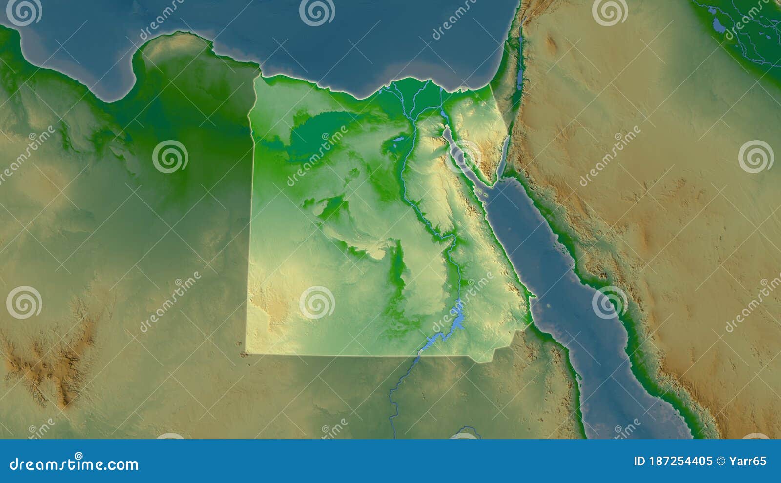 Egypt - Physical. Composition Stock Illustration - Illustration of ...