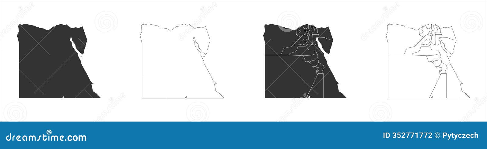 Egypt Political Map of Administrative Divisions Stock Vector ...