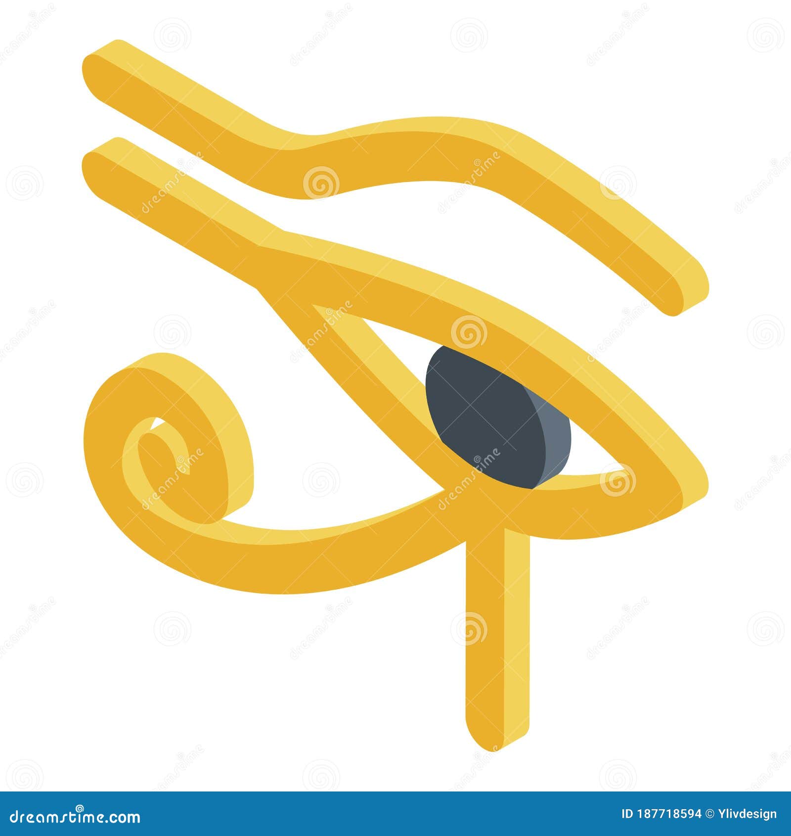 Egypt Pyramid Eye Icon, Isometric Style Stock Vector - Illustration of ...