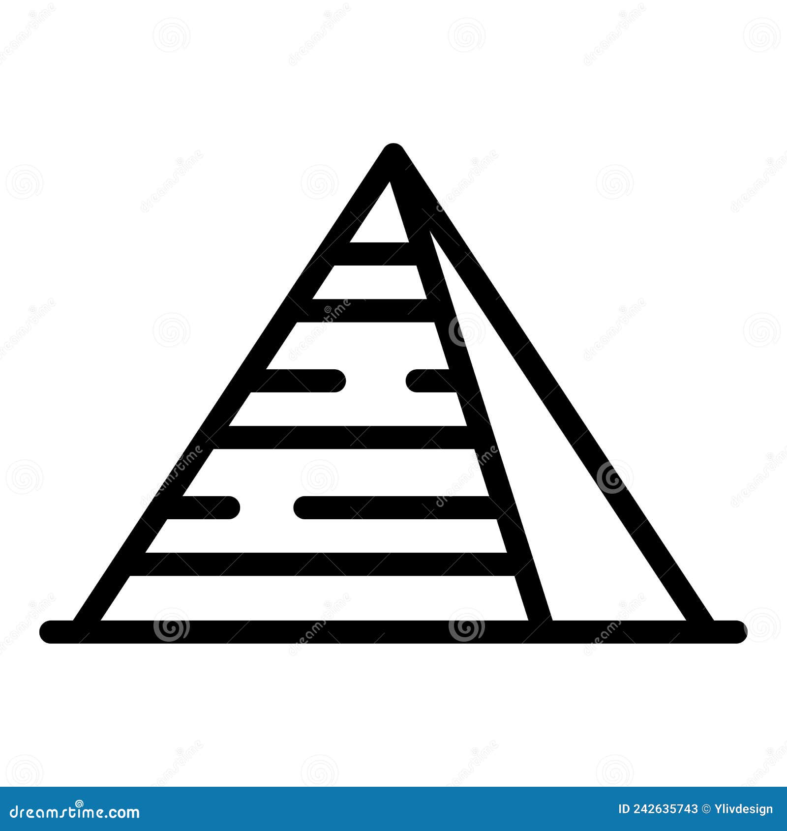 Egypt Pyramid Icon Outline Vector. Ancient Cairo Stock Vector ...
