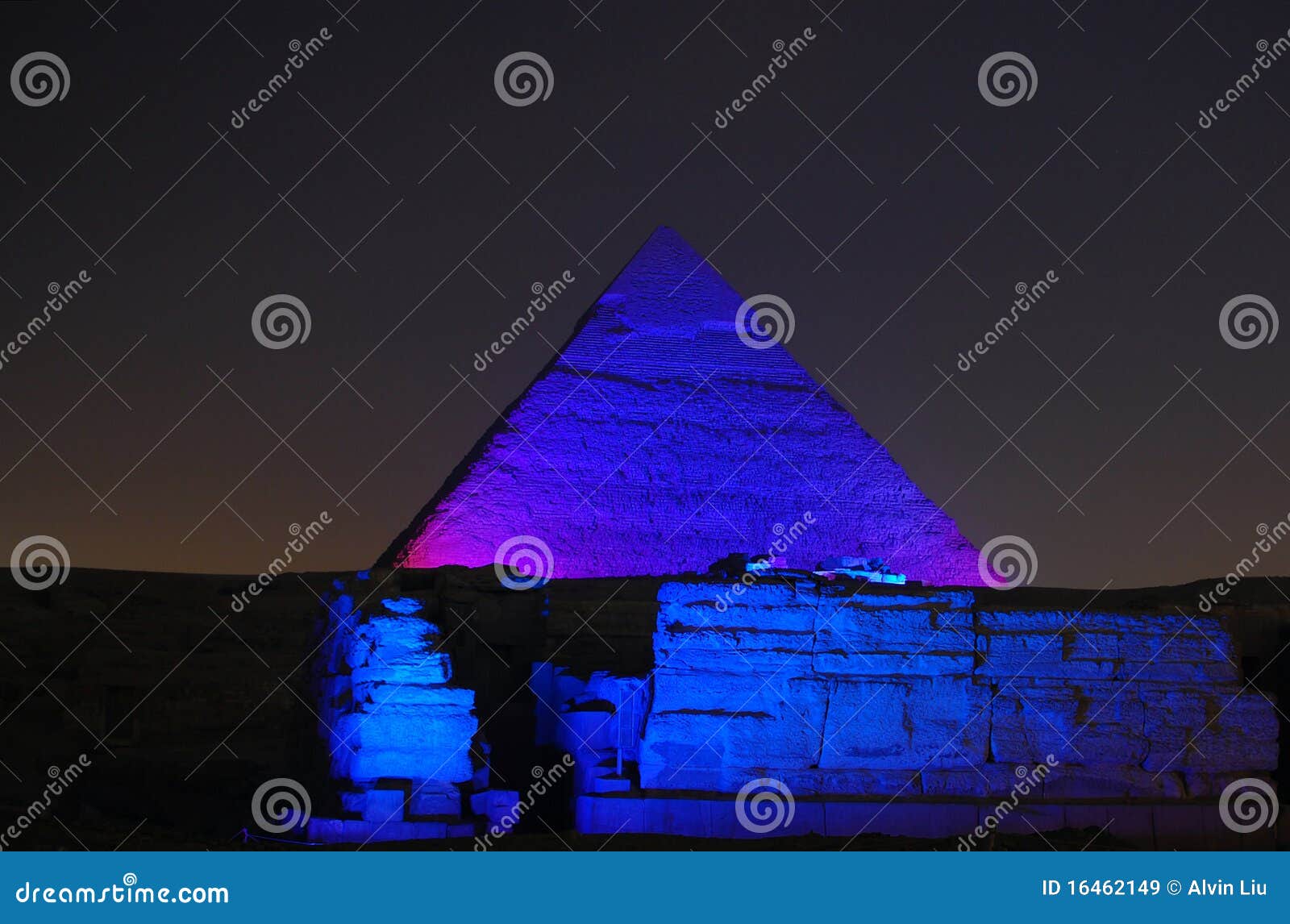 Egypt - Pyramids at Night stock image. Image of details - 16462149