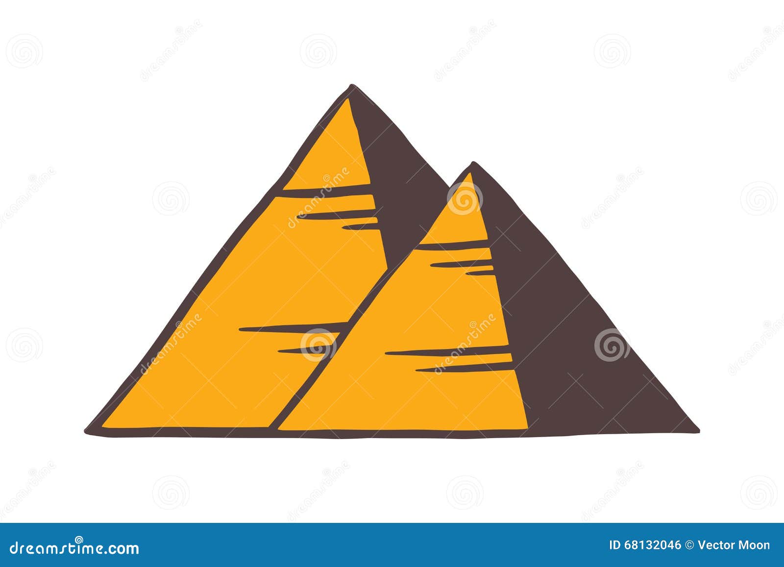 Egypt Pyramids Vector Illustration Stock Vector - Illustration of sand ...