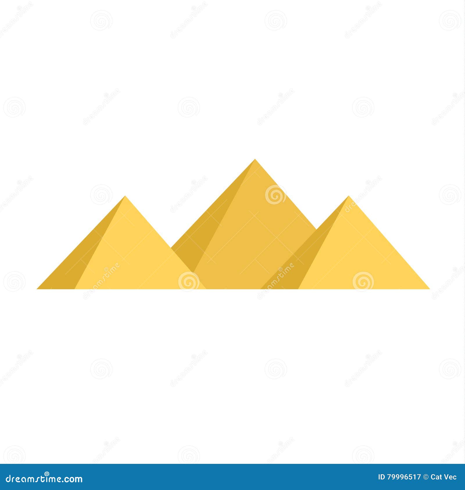 Egypt Pyramids Vector Illustration Stock Vector - Illustration of ...