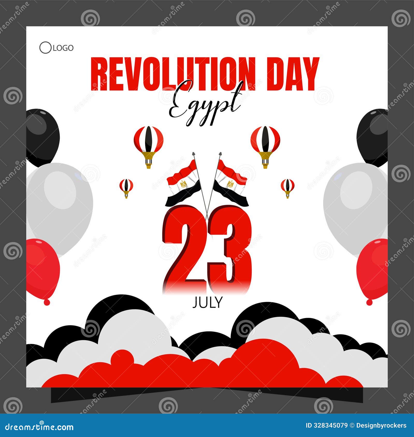Egypt Revolution Day National Celebration of Egypt S Stock Vector ...
