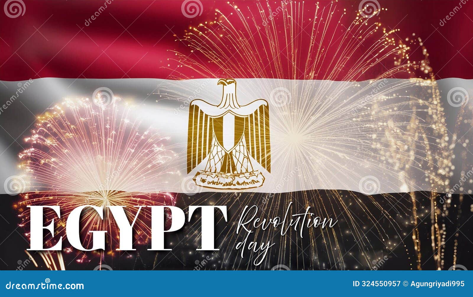 Egypt Revolution Day Poster Design Stock Illustration - Illustration of ...