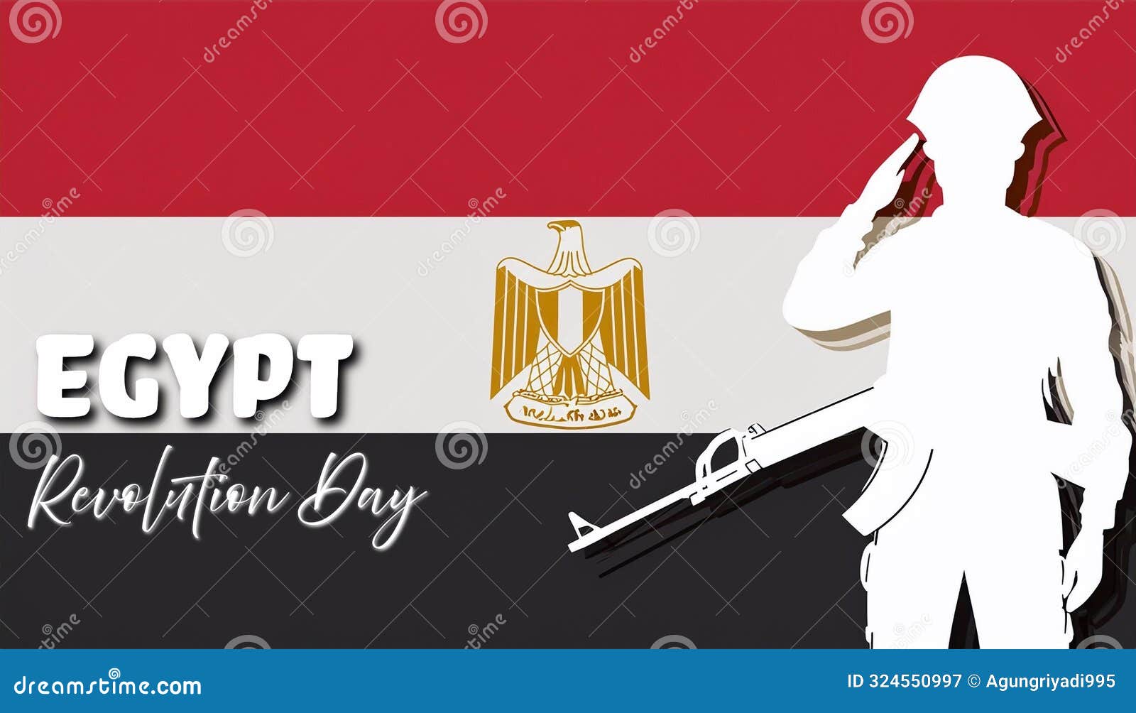 Egypt Revolution Day Poster Design Stock Illustration - Illustration of ...