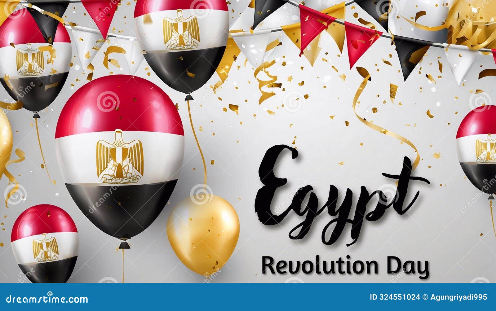 Egypt Revolution Day Poster Design Stock Illustration - Illustration of ...