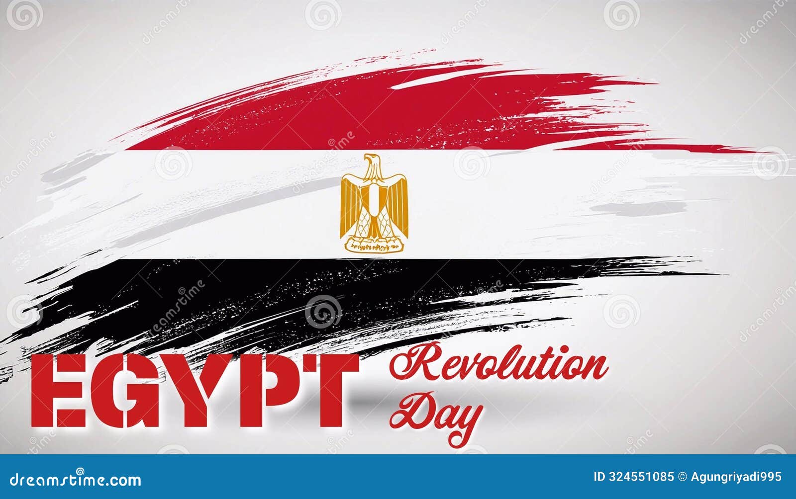 Egypt Revolution Day Poster Design Stock Illustration - Illustration of ...