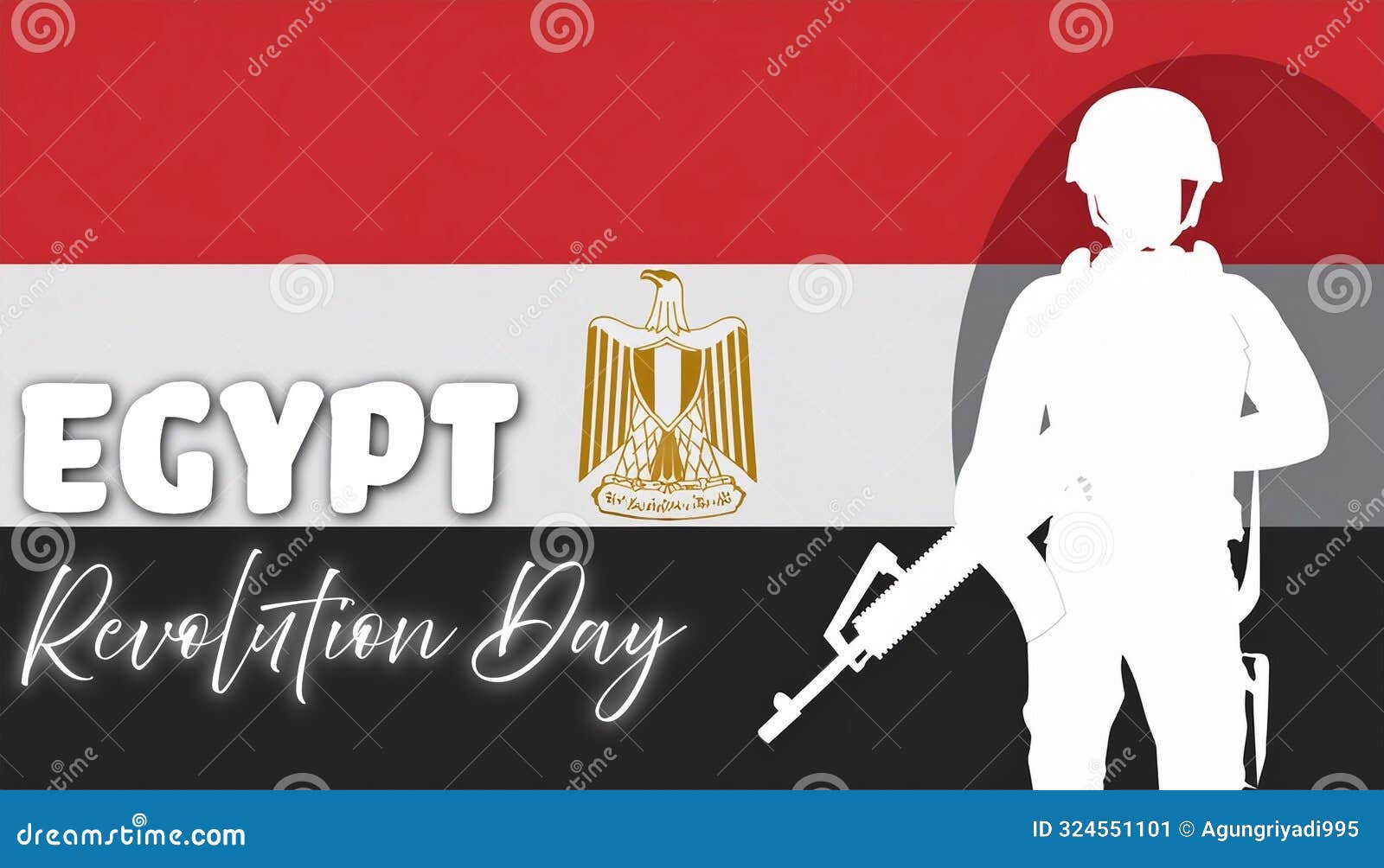 Egypt Revolution Day Poster Design Stock Illustration - Illustration of ...