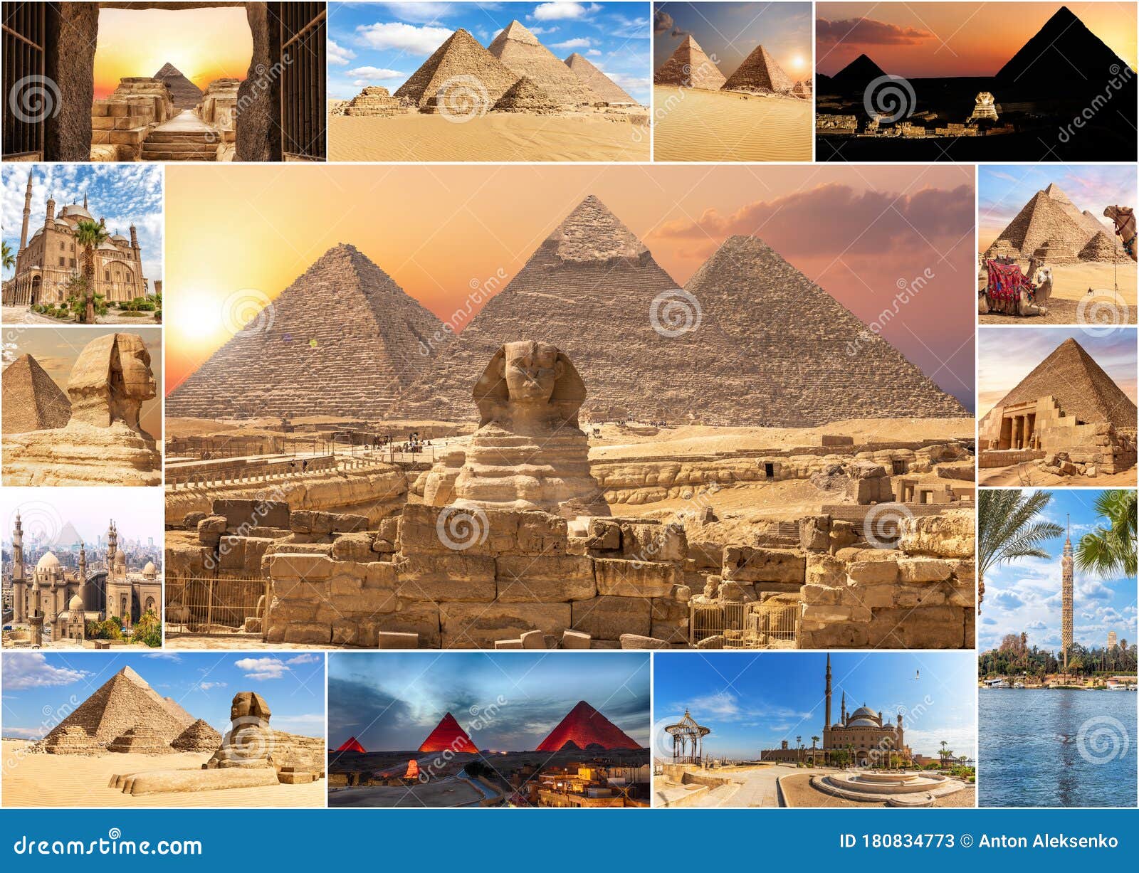 Collage From Views Of Capri, Beautiful And Famous Island Stock ...