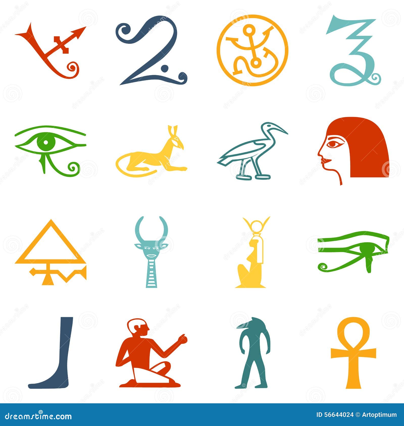 Egypt Symbols. Vector Format Stock Vector - Illustration of queen ...