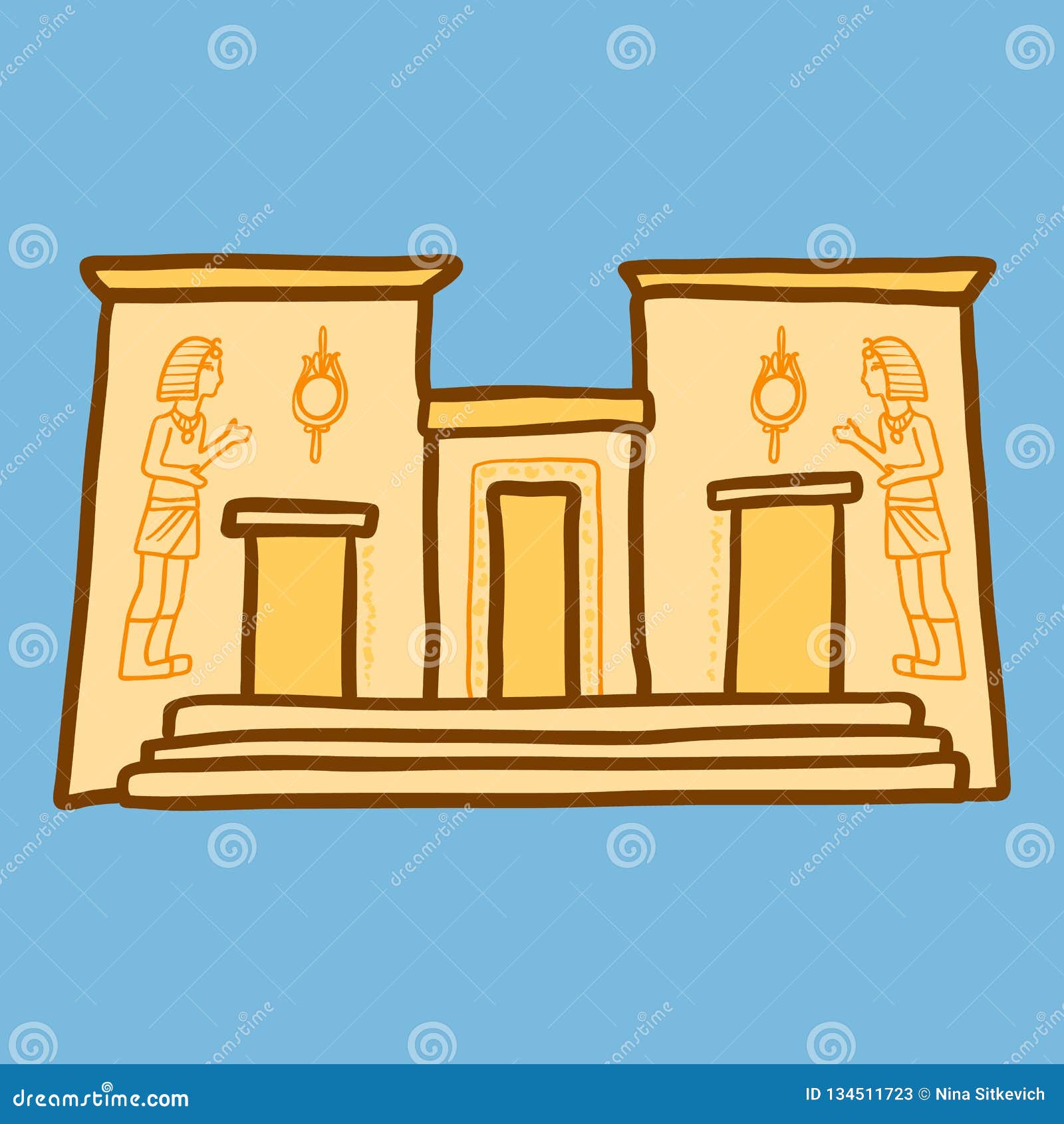 Egypt Temple Icon, Hand Drawn Style Stock Vector - Illustration of ... Egypt Temple Icon, Hand Drawn Style Stock Vector - Illustration of ...