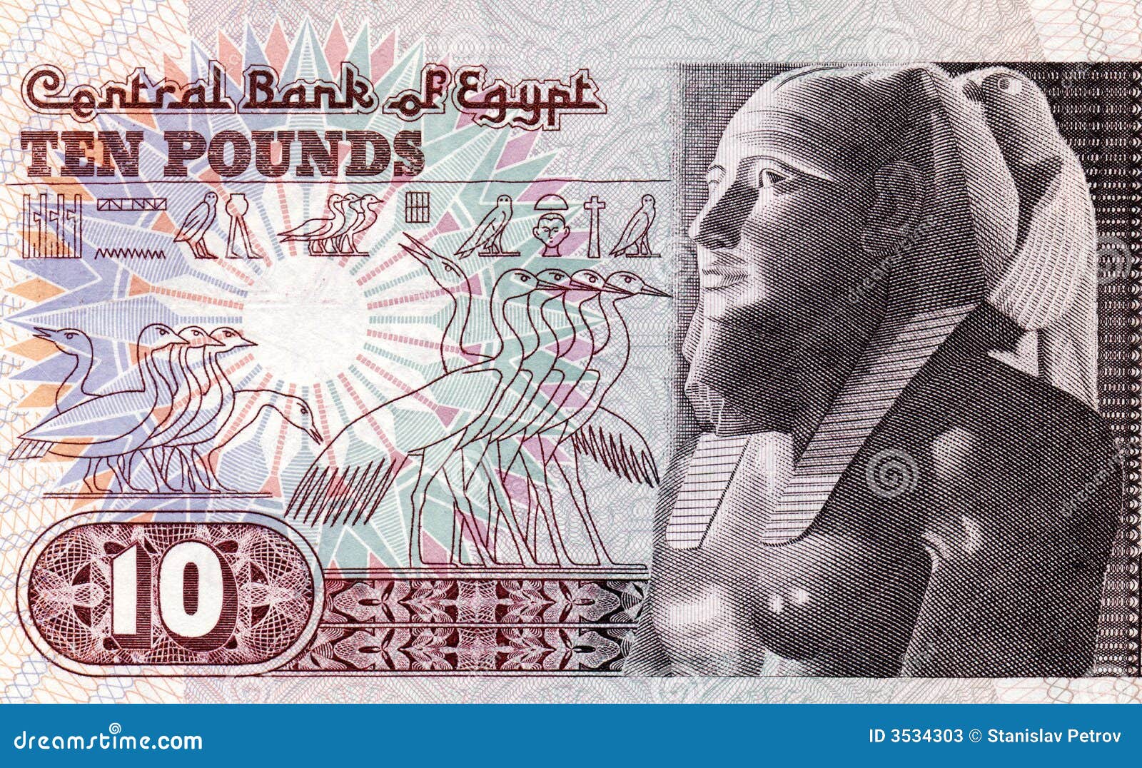 Egypt ten pounds stock image. Image of rate, international - 3534303