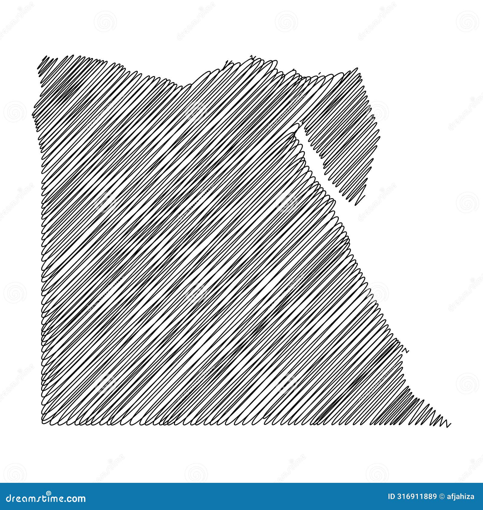 Egypt Thread Map Line Vector Illustration Stock Vector - Illustration ...