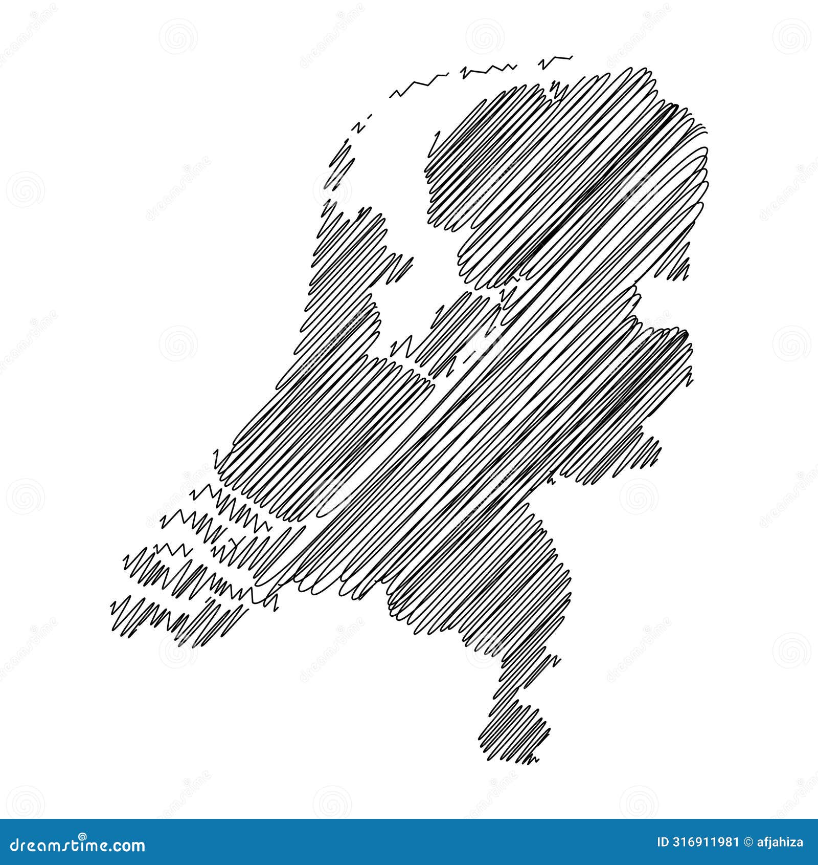 Netherlands Thread Map Line Vector Illustration Stock Vector ...