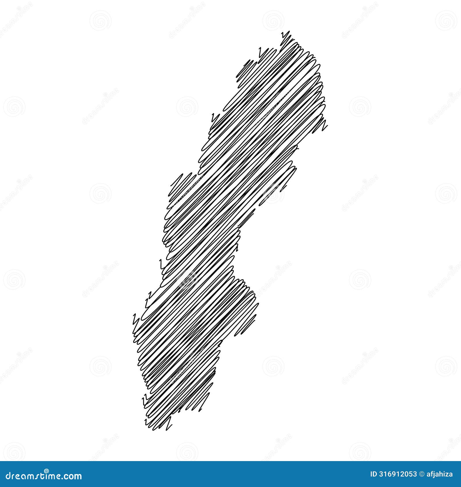 Sweden Thread Map Line Vector Illustration Stock Vector - Illustration ...