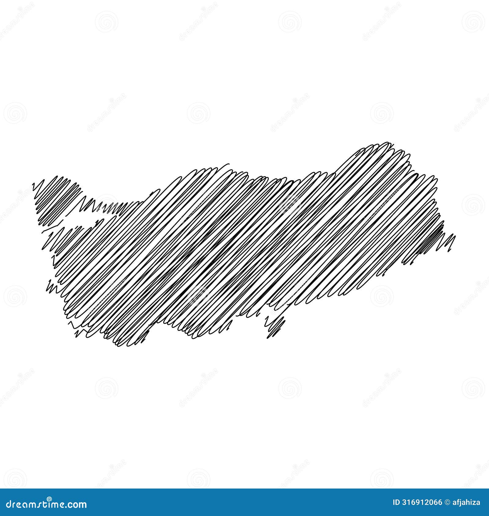 Turkey Thread Map Line Vector Illustration Stock Vector - Illustration ...