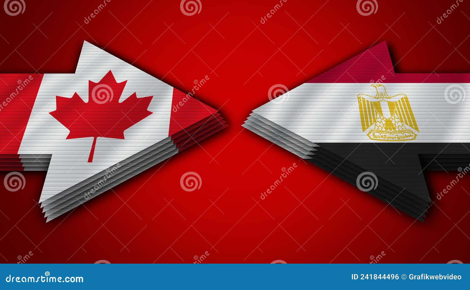 Egypt Vs Canada Arrow Flags â€“ 3D Illustrations Stock Illustration ...