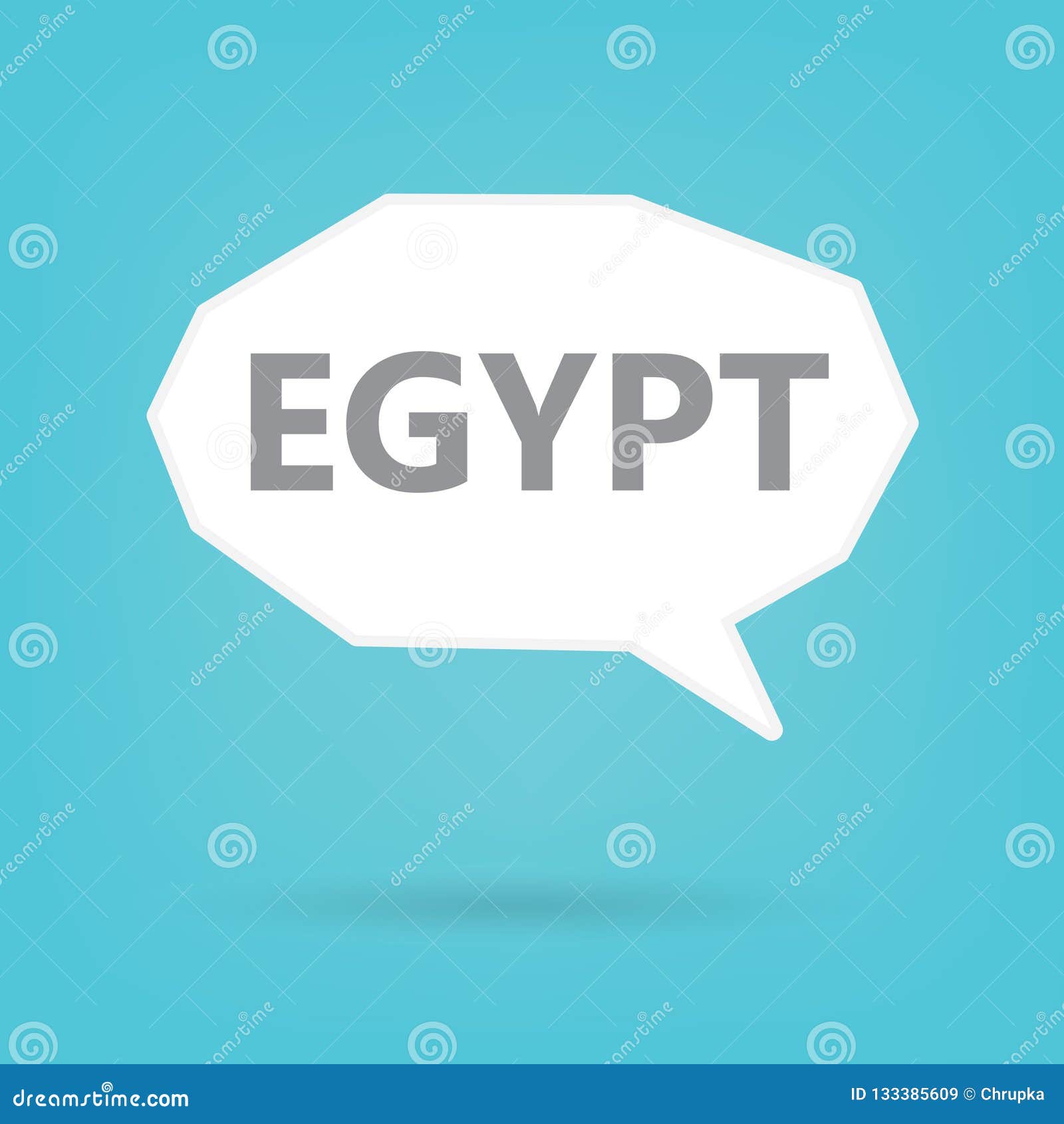 Egypt Word on a Speech Bubble Stock Vector - Illustration of egypt ...