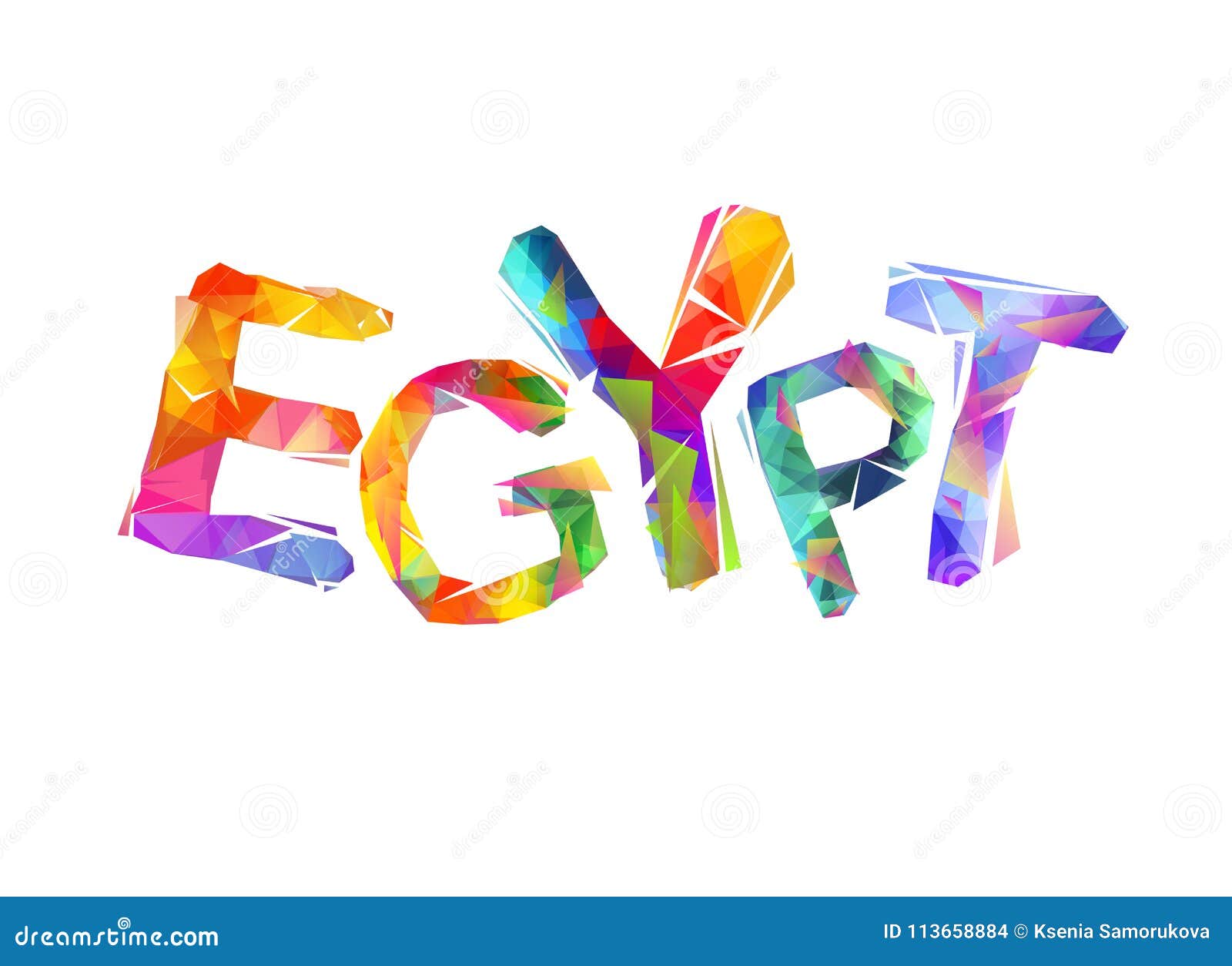 Egypt. Word of Triangular Letters Stock Vector - Illustration of sign ...