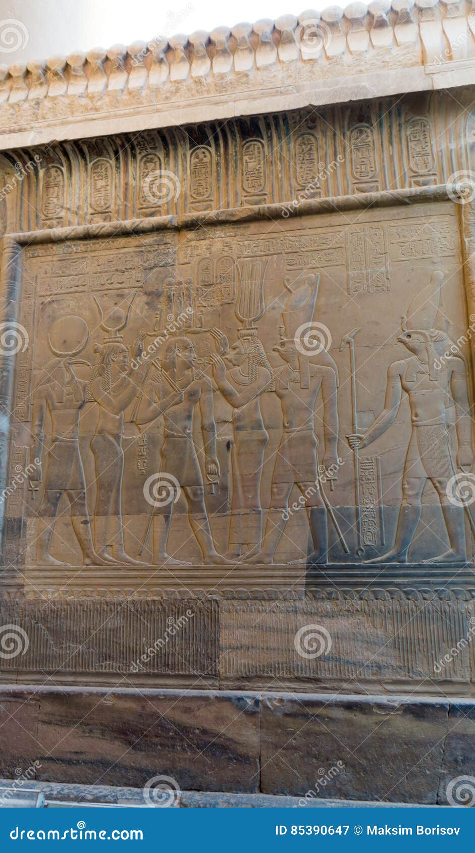 Egyptian Ancient Temple Engravings on Stock Image - Image of engraved ...