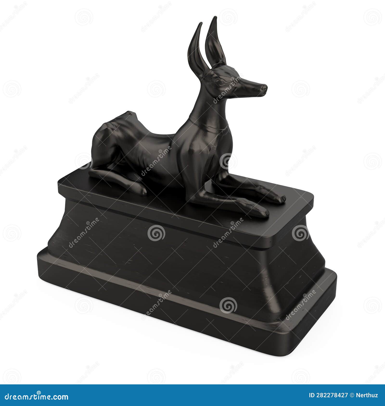 Egyptian Anubis Statue Isolated Stock Illustration - Illustration of ...