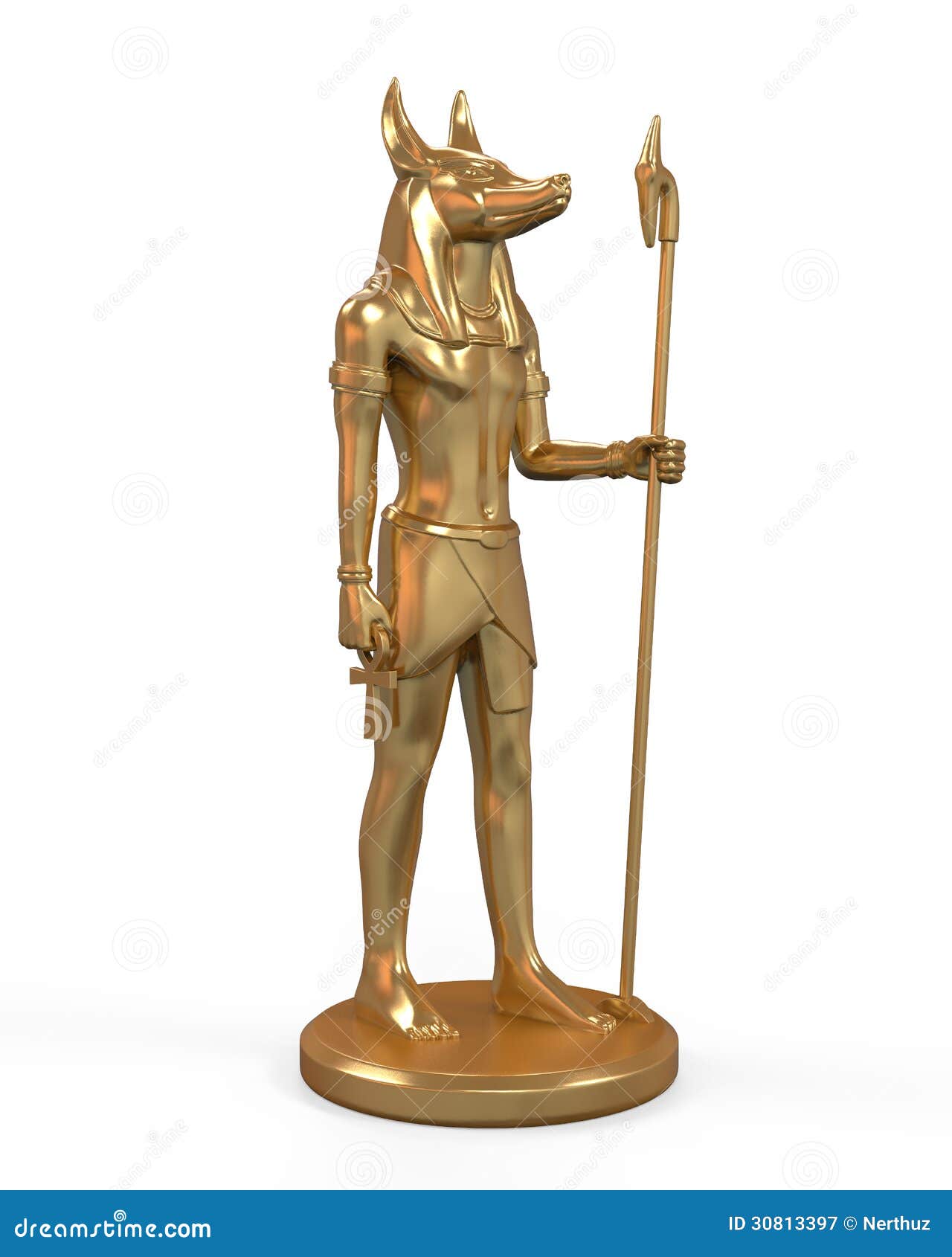 The Egyptian God Anubis. Vector Emblem. | CartoonDealer.com #124601893