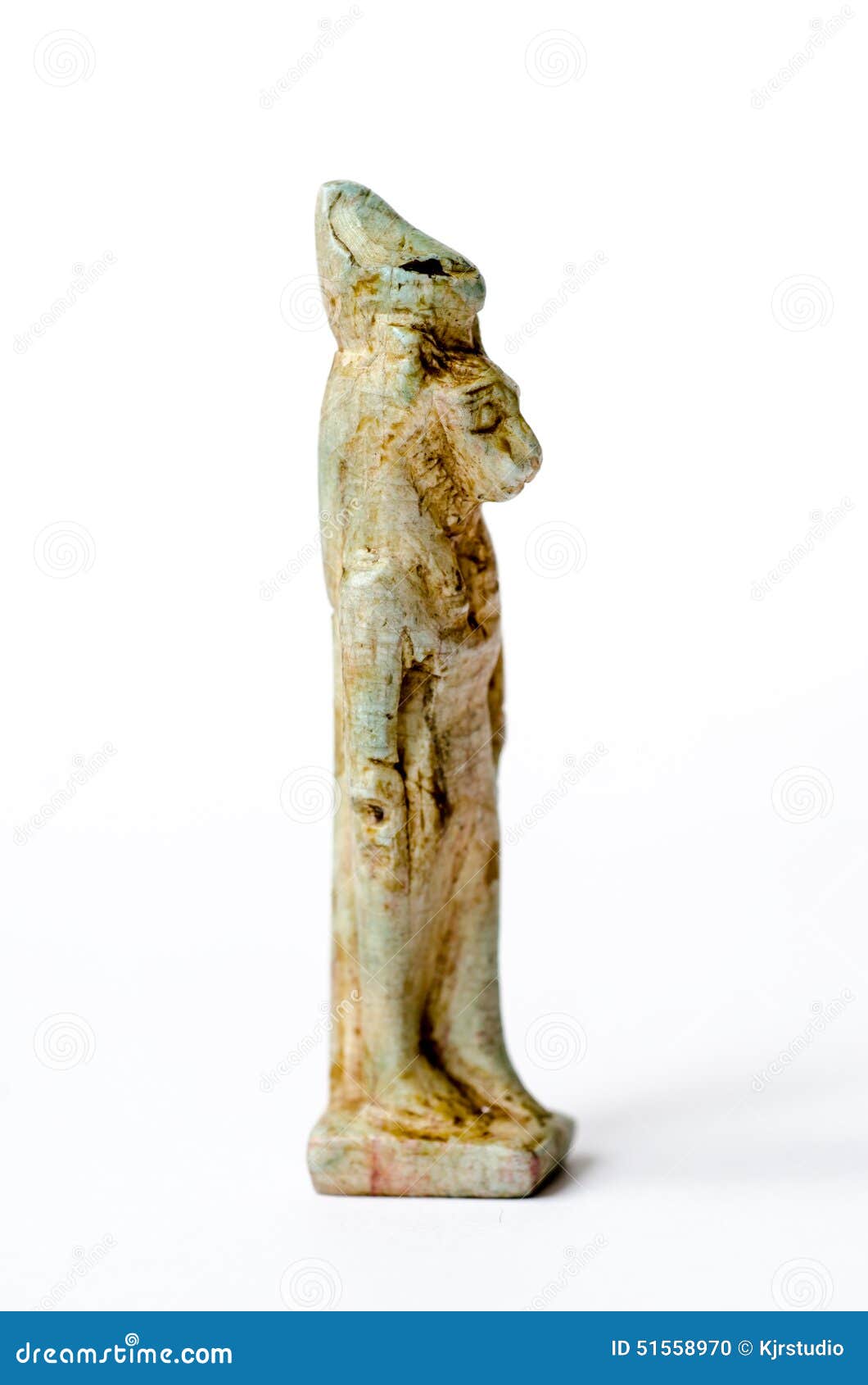 Egyptian Artifact Shawabti Isolated Stock Photo - Image of mummy ...