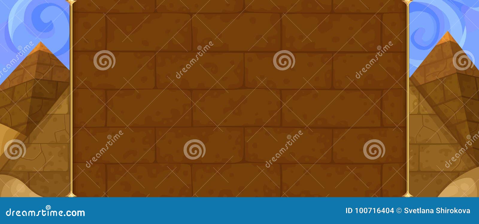 Egyptian Background, A Hall With Columns In The Golden Light, The Rays ...