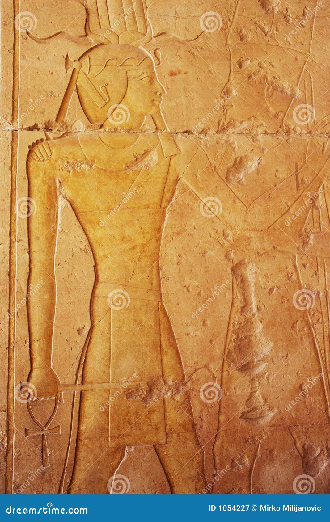 Egyptian bas relief stock image. Image of archaeology - 1054227