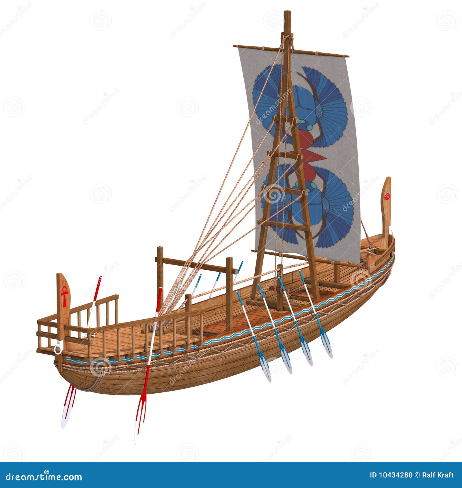 Egyptian Boat stock illustration. Illustration of nile - 10434280