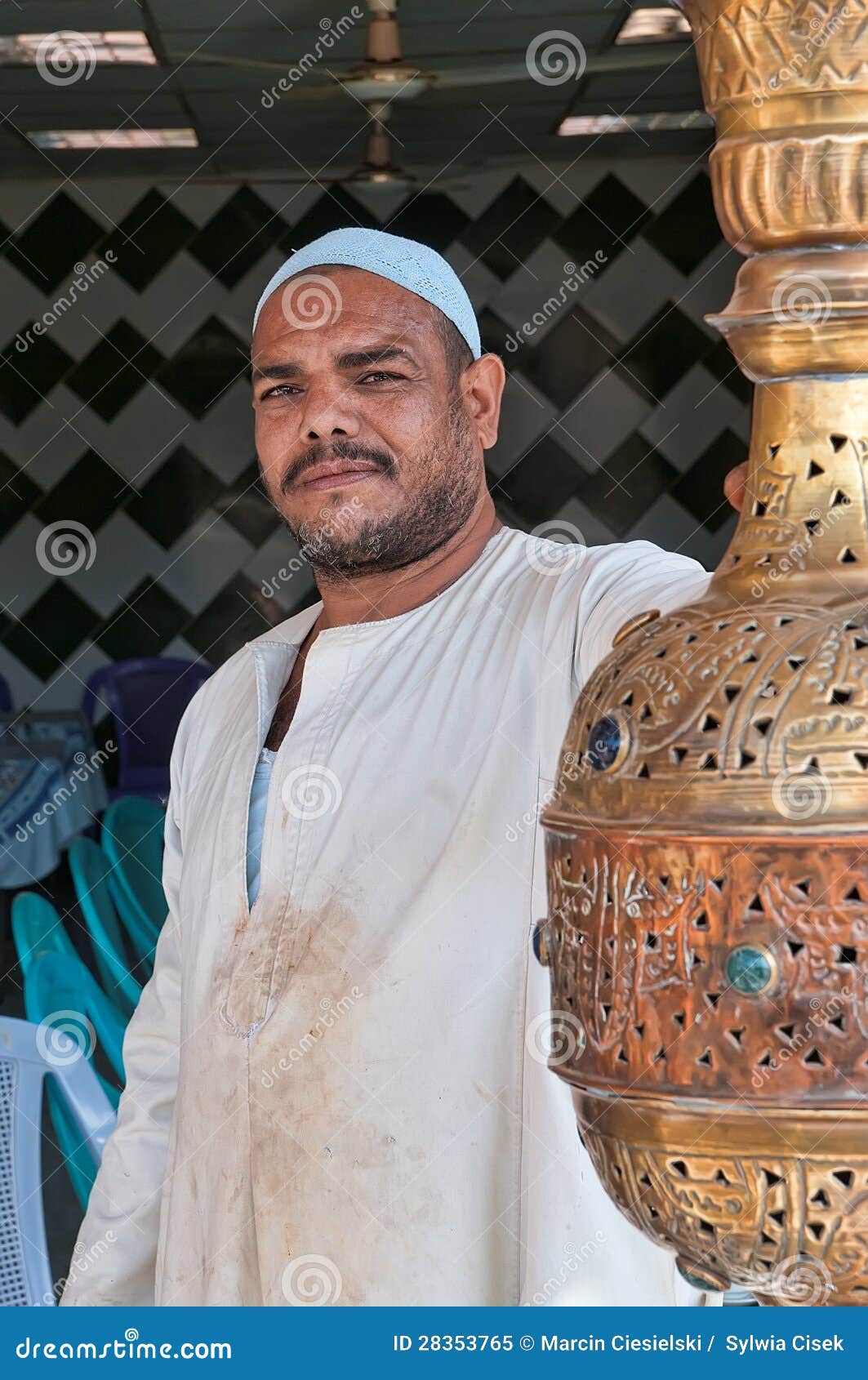 Egyptian cafe owner editorial image. Image of esna, native - 28353765