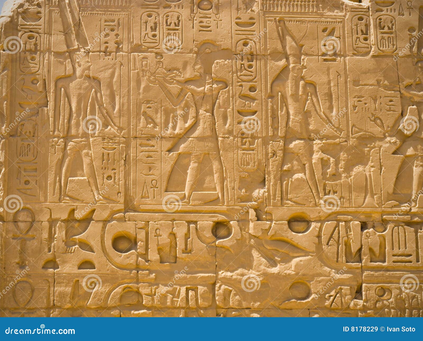 Egyptian carved stone stock image. Image of culture, architecture - 8178229