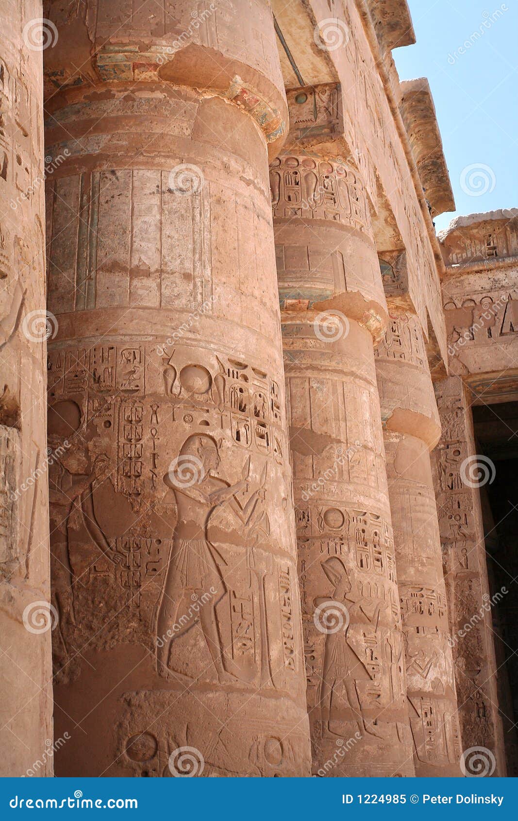Egyptian Columns stock image. Image of egyptian, hieroglyph - 1224985