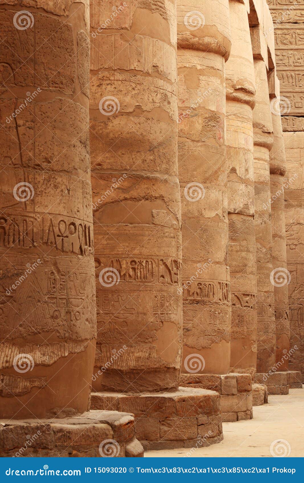 Egyptian columns stock photo. Image of ancient, carvings - 15093020