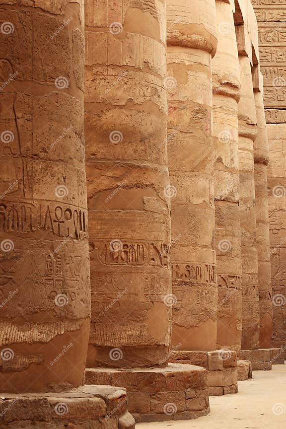 Egyptian columns stock photo. Image of ancient, carvings - 15093020