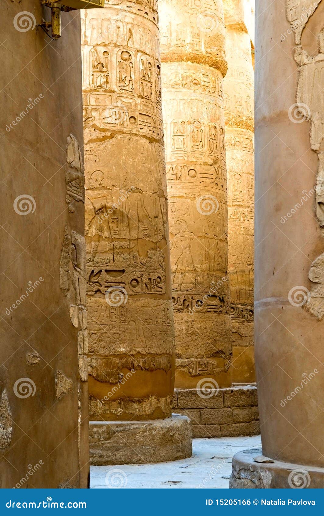 Egyptian columns stock photo. Image of pharaon, paint - 15205166