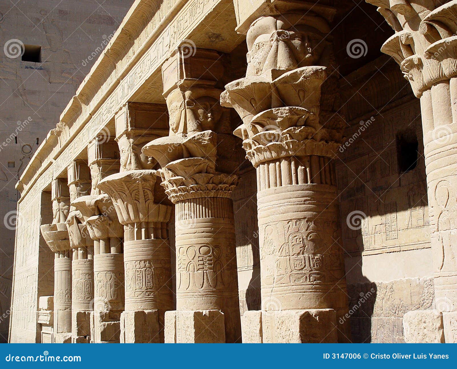 Egyptian columns stock photo. Image of ancient, falls - 3147006