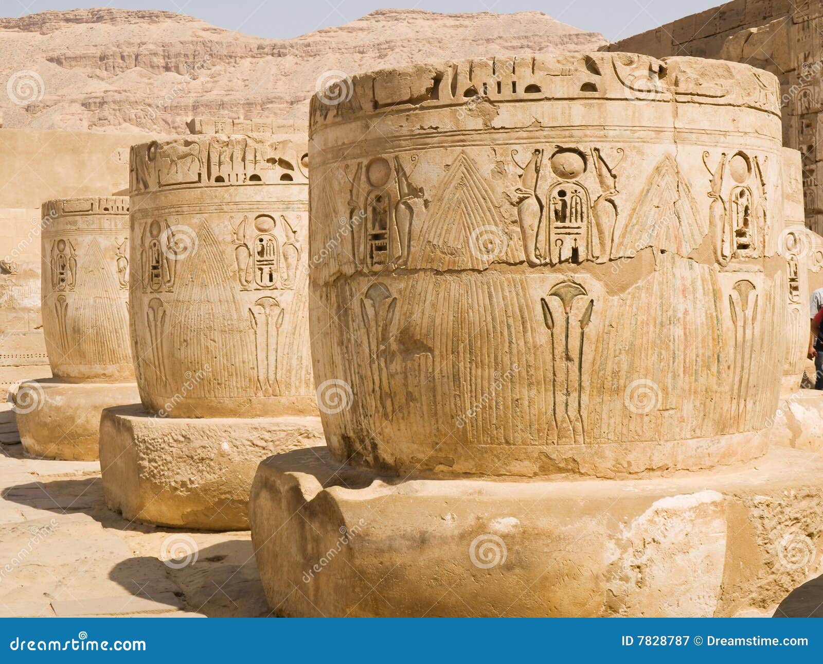 Egyptian columns stock image. Image of antique, architecture - 7828787