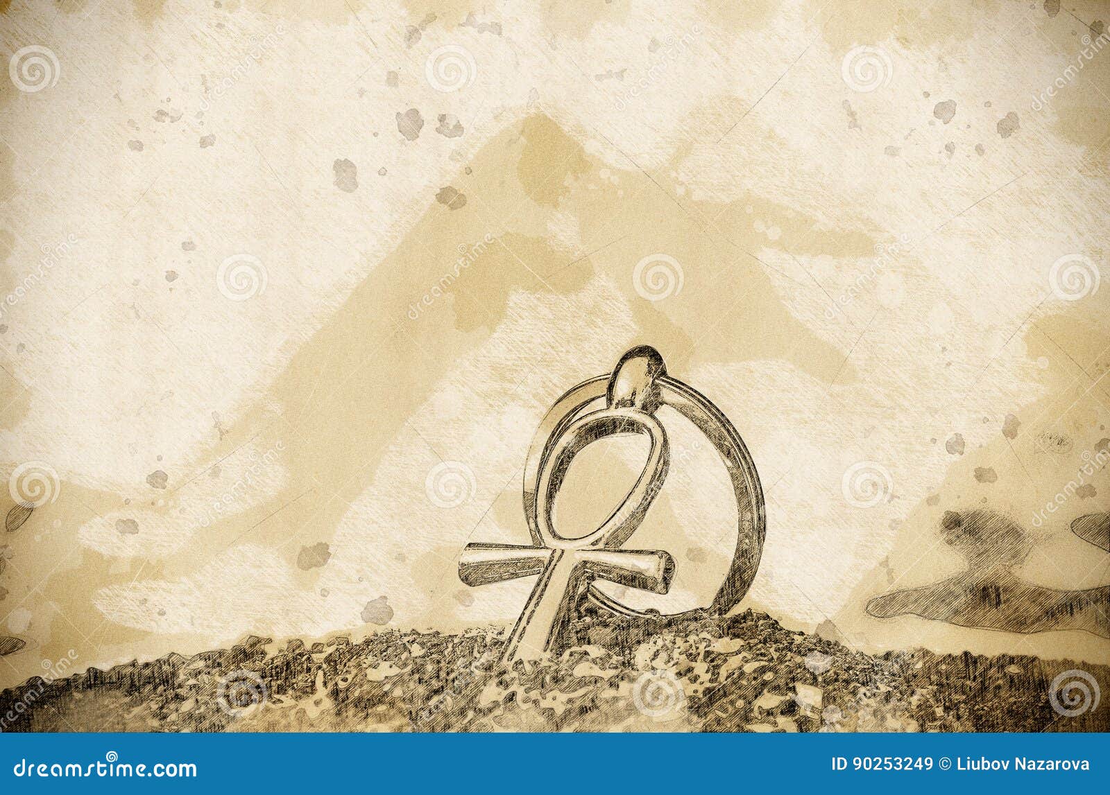 Egyptian Cross Ankh stock illustration. Illustration of egyptology ...