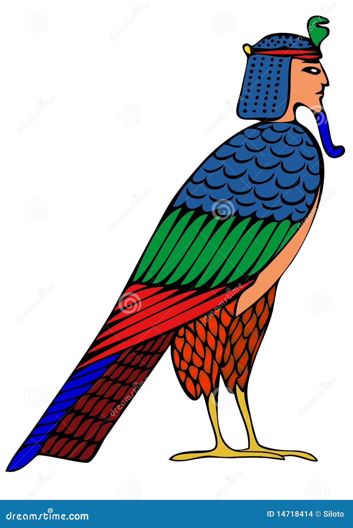 Egyptian Demon - Bird of Souls Stock Vector - Illustration of artistic ...
