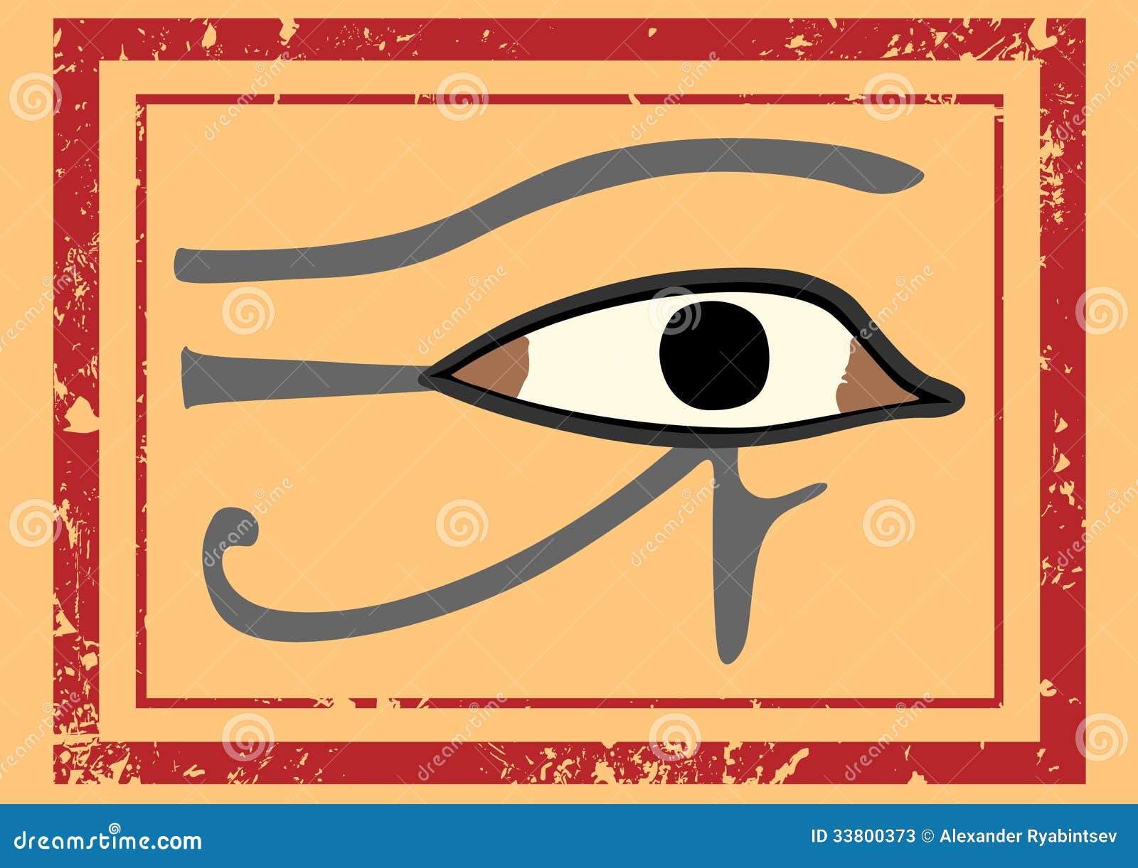 Egyptian Eye of Horus stock illustration. Illustration of egypt - 33800373