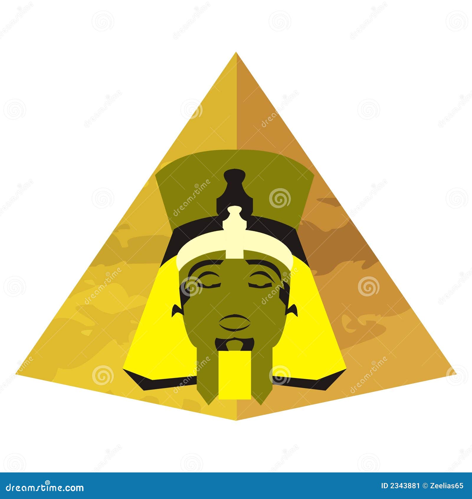 Egyptian Face in One Pyramid Stock Vector - Illustration of pyramid ...