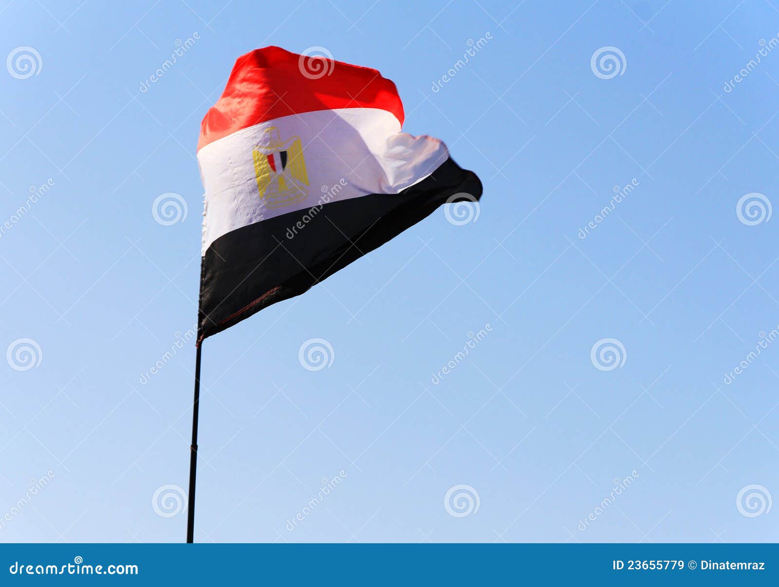 Egyptian Flag And Pyramids Stock Photography | CartoonDealer.com #194797448