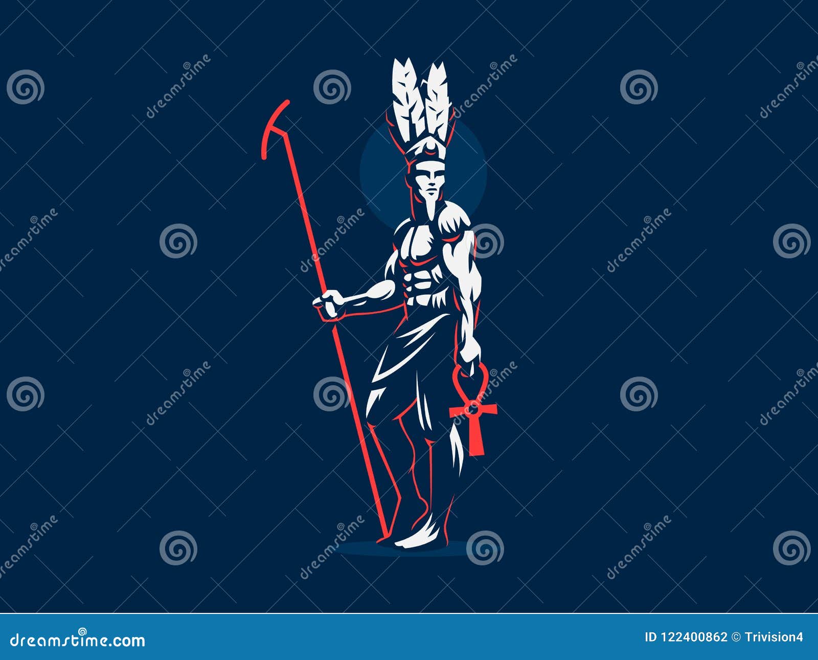 The Egyptian God Amun. Vector Illustration | CartoonDealer.com #136984616