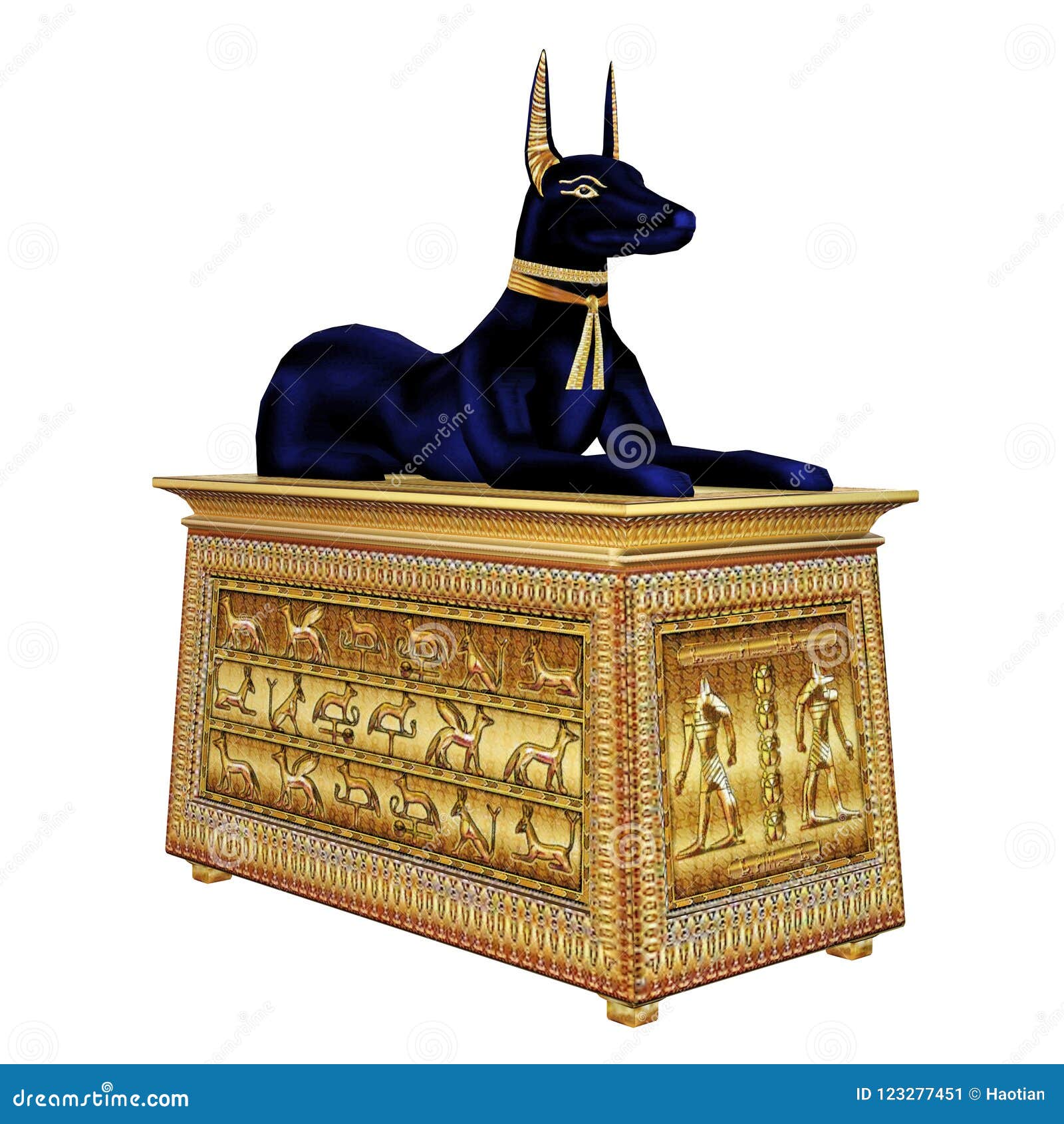 Mythical Anubis Wolf Dog With Sacred Geometry Pattren Royalty-Free ...