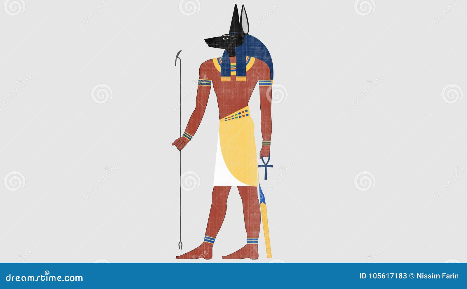 Egyptian God of Death Anubis in Alpha Channel Stock Video - Video of ...