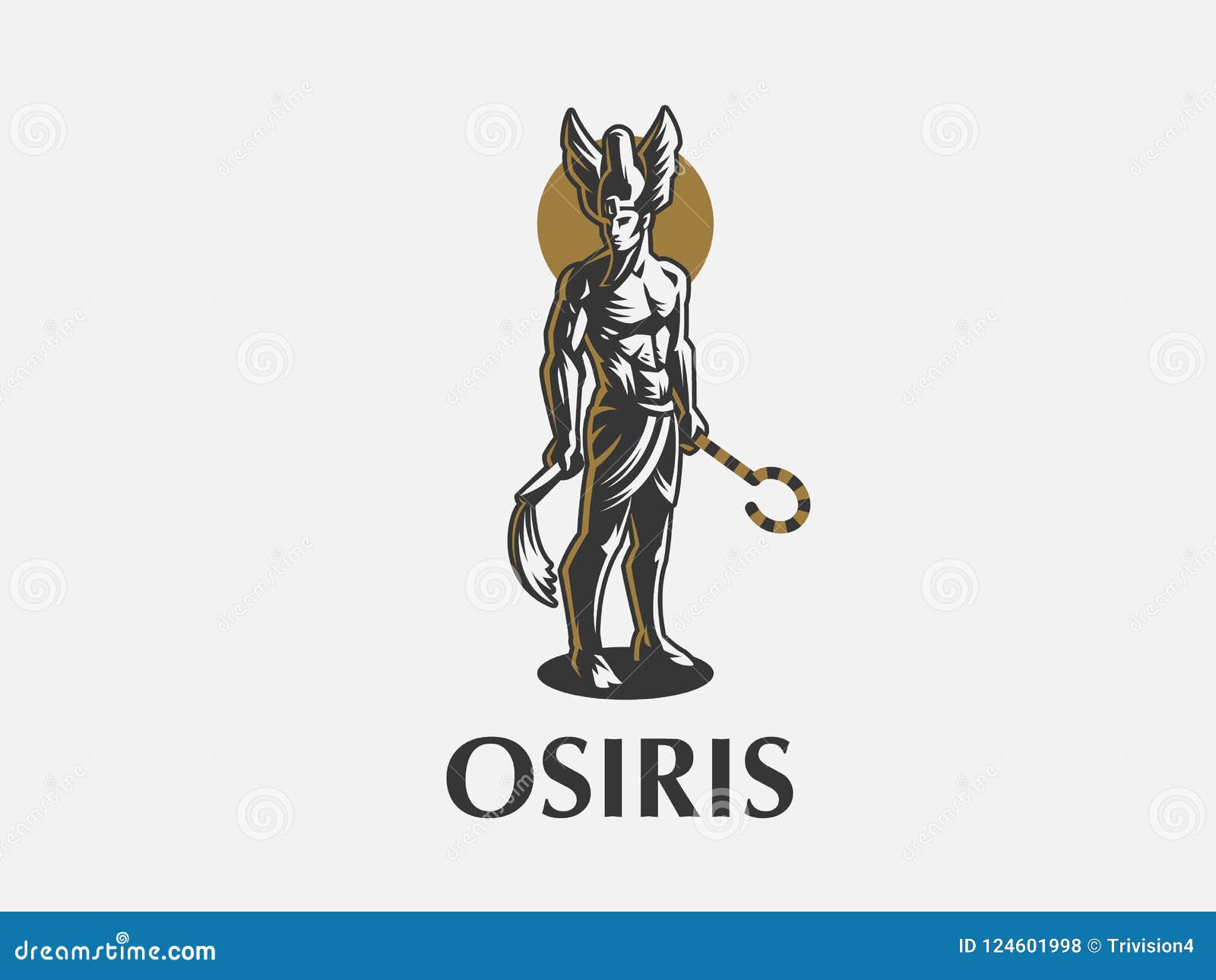 Egyptian God Osiris Symbol Osiris , Isolated Figure Of Ancient Egypt