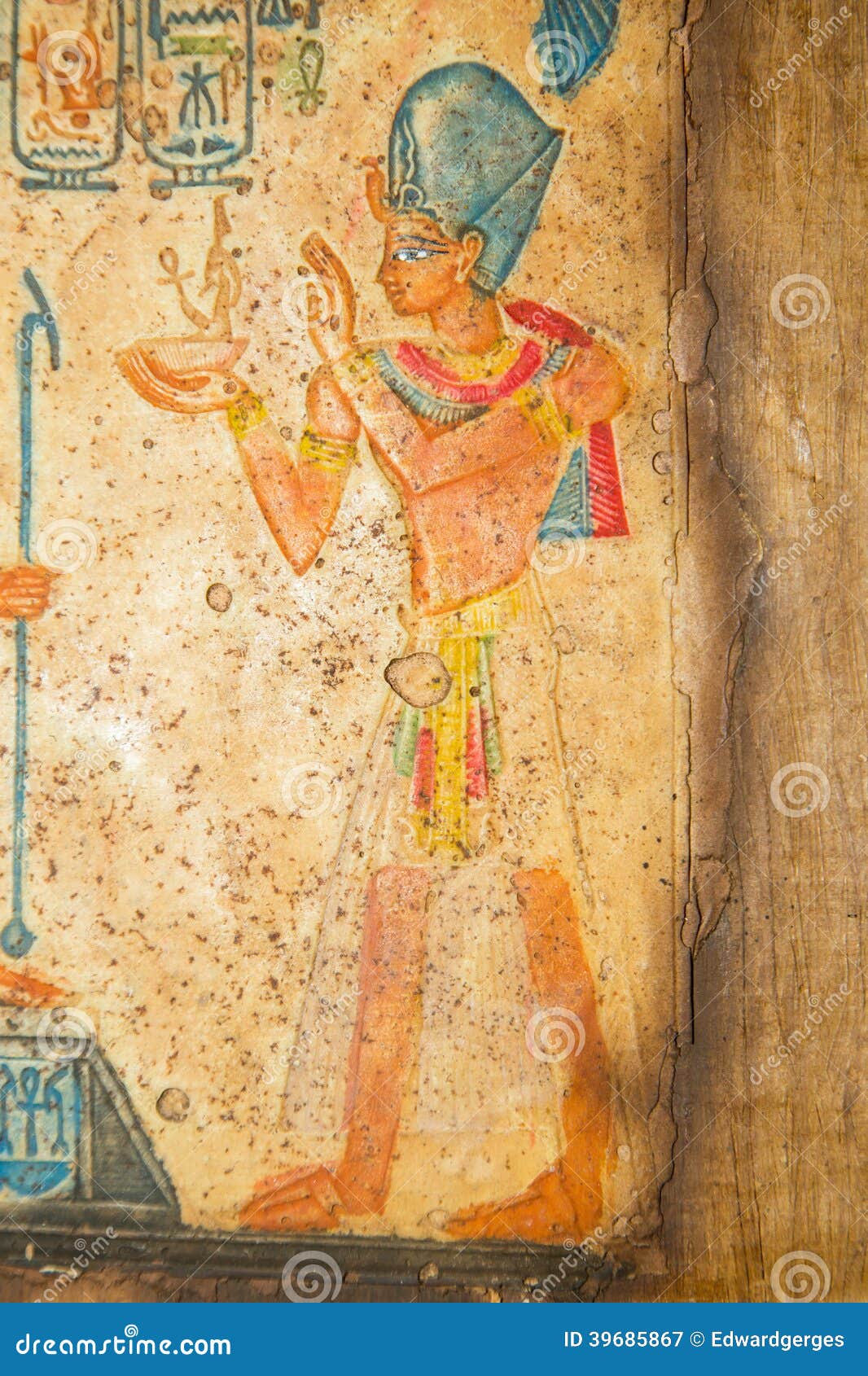 Egyptian Hand Painting on Papyrus Stock Image - Image of decor, egypt ...